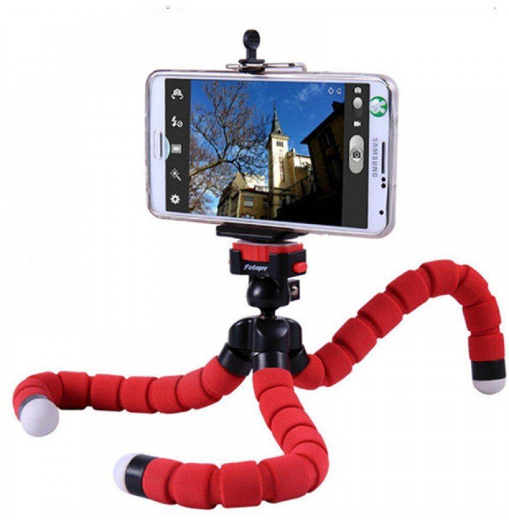 Octopus Tripod Flexible Angle 360Degree Twistable Rotatble(red)