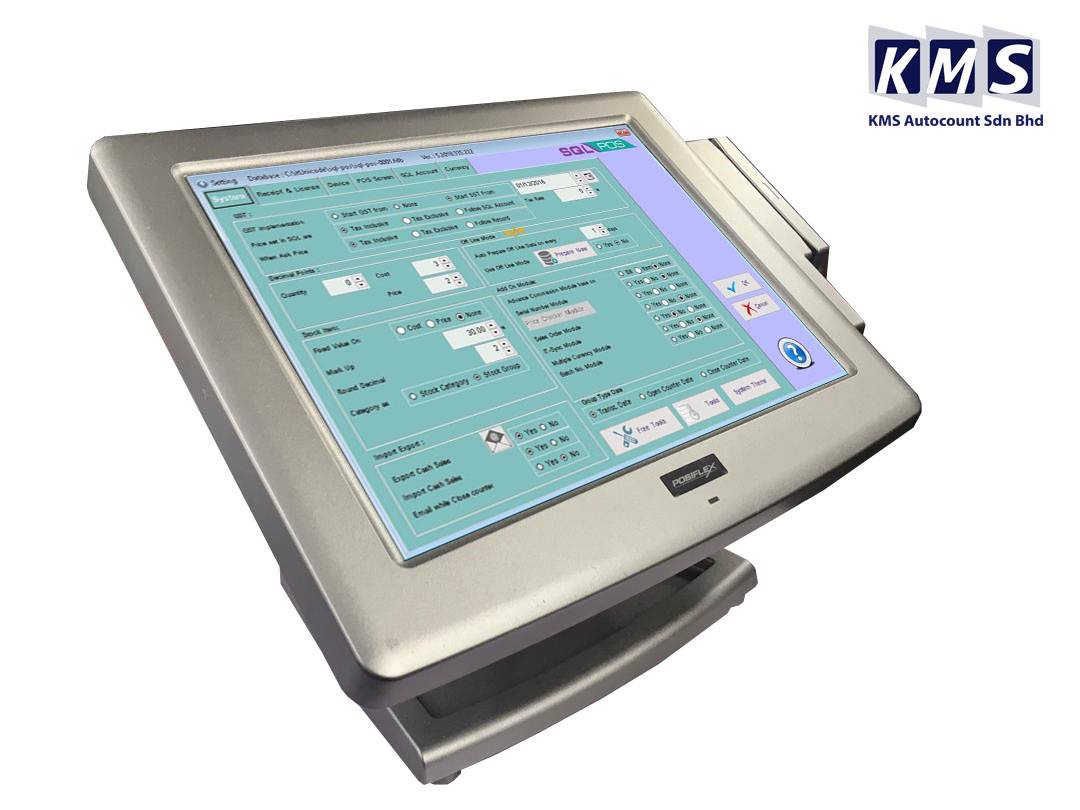 All In One Posiflex Touch Screen Monitor 12inch with MSR Reader ...