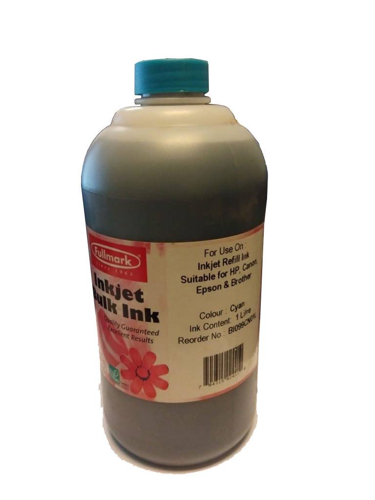 Fullmark Inkjet Bulk Ink - Cyan 1 Litre
