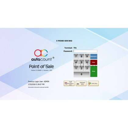 AUTOCOUNT POS STANDARD 5.0