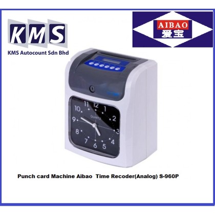 Punch card Machine Aibao Time Recoder Analog S-960P