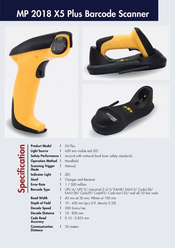 Acanlogic Docking Wireless Barcode scanner MP 2018