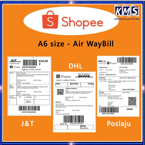 【Phone Printing】A6 Waybill - KM-202 A6 Label Thermal Printer QR Barcode ...