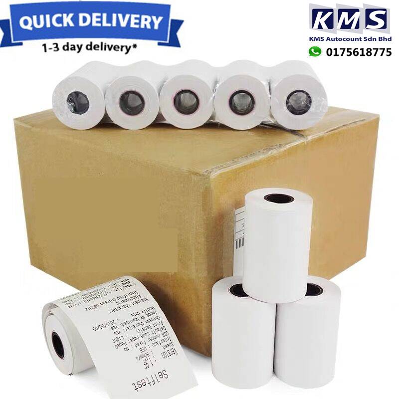 57x40mm Thermal Paper Roll 100 Rolls Core 1 Box Credit Card Receipt 57x40mm-thermal-paper-roll-100-rolls-core-1-box-credit-card-receipt