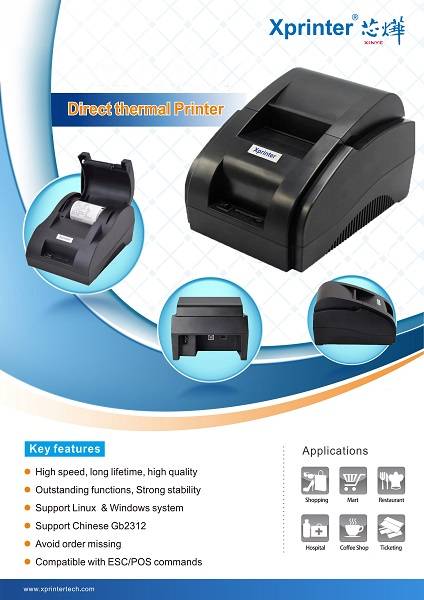 Xprinter 58mm Thermal Receipt Printer Resit Barcode QR Restaurant Cafe ...