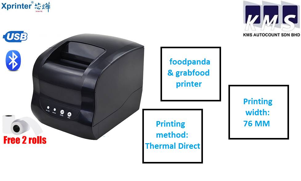 Xprinter XP-365B Thermal Barcode Printer Label Sticker 80mm