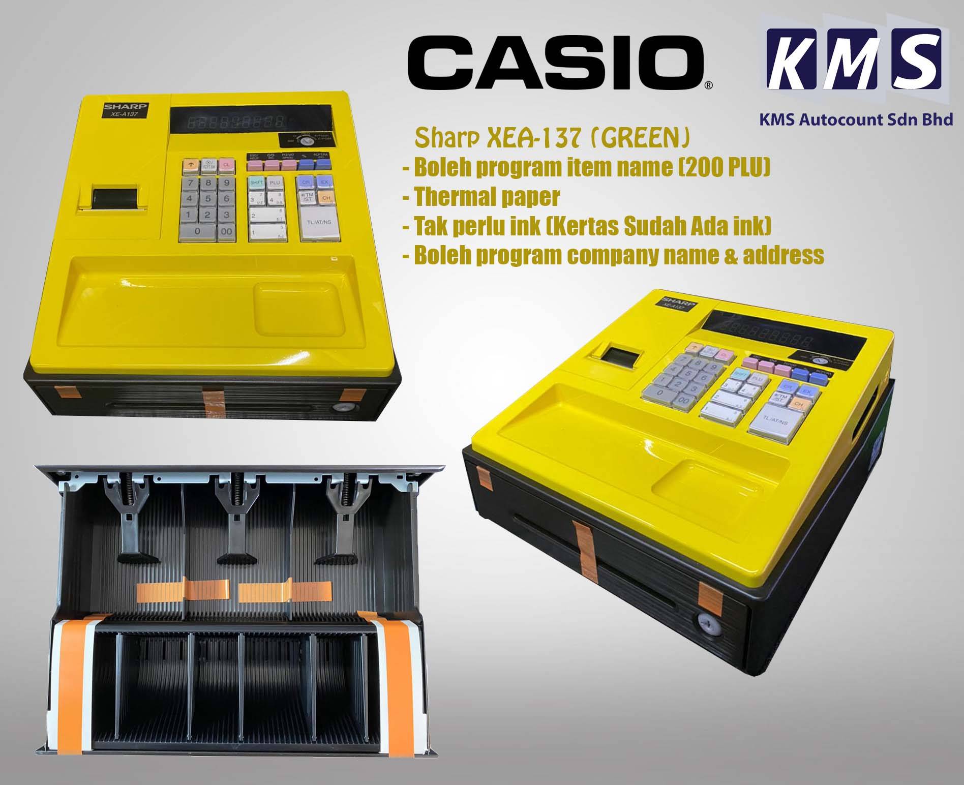 Cash Register Machine sharp XEA137 YELLOW
