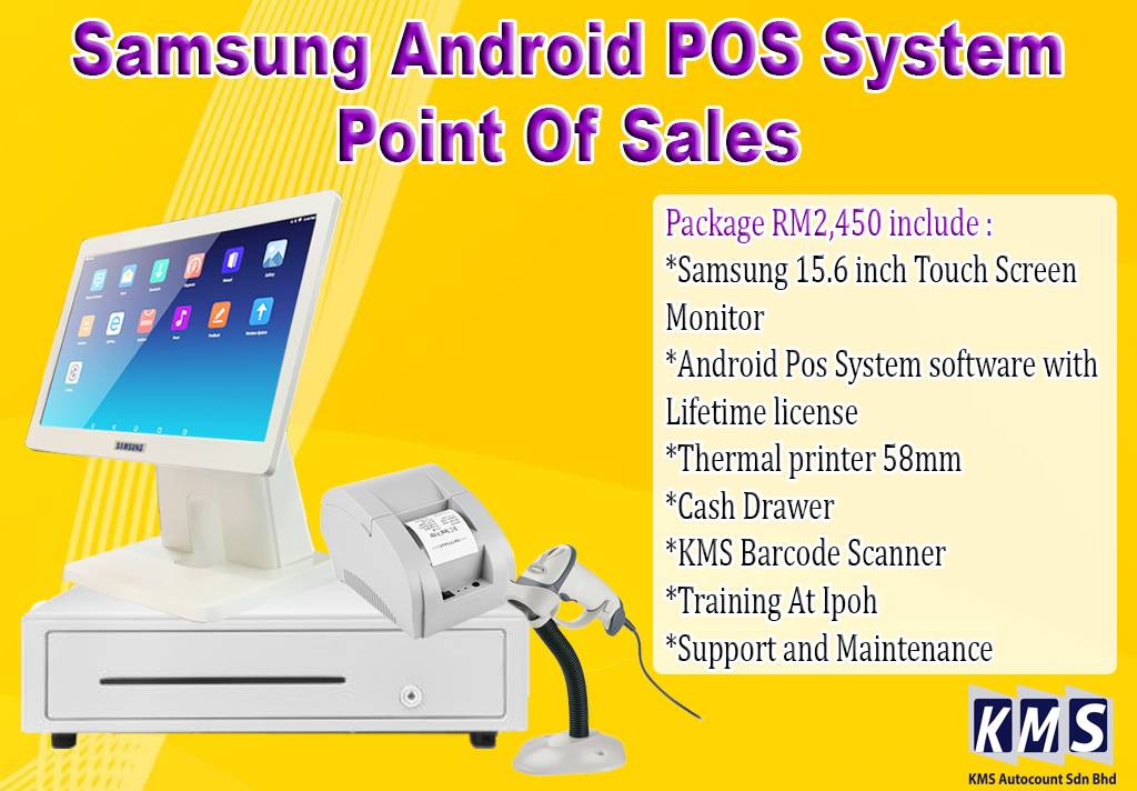 Samsung 15.6 inch Android Pos System Point of Sales Package