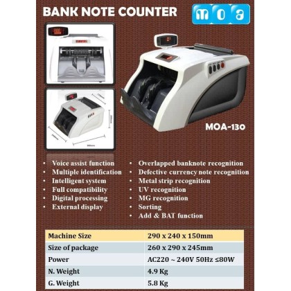 Second hand MOA-130 Money Bill Counter Machine