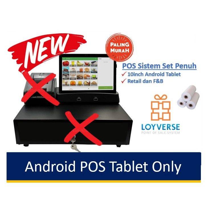(SET BARU) Mesin Cashier Loyverse Cloud Pos System Cash Register ...