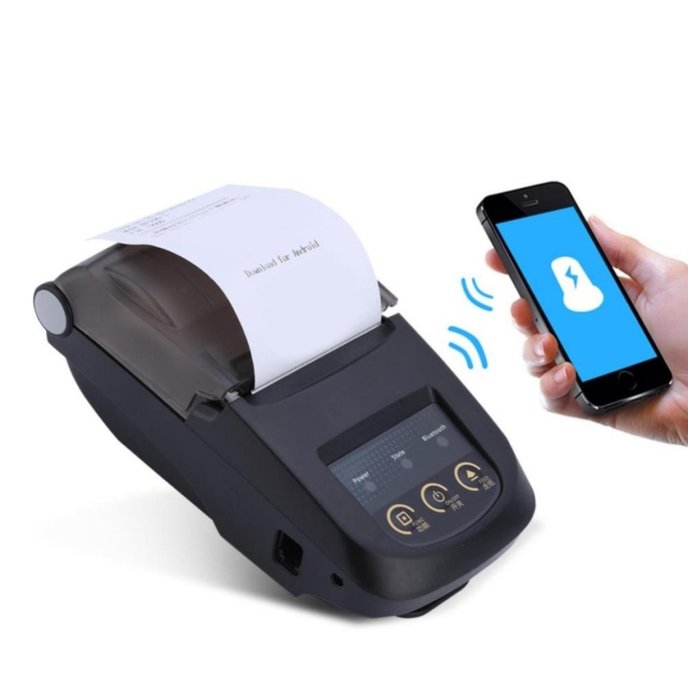 Wireless 58mm Bluetooth Thermal Receipt Printer Handheld Support ...