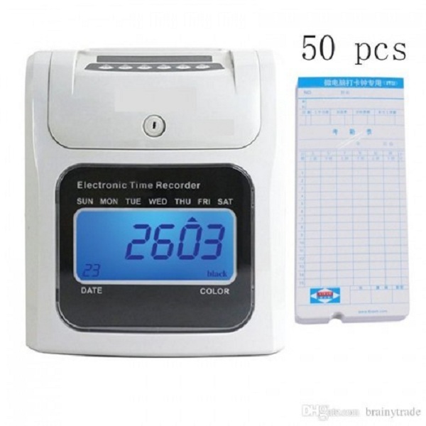 SUPER HEAVY PUNCH CARD MACHINE TIME RECORDER