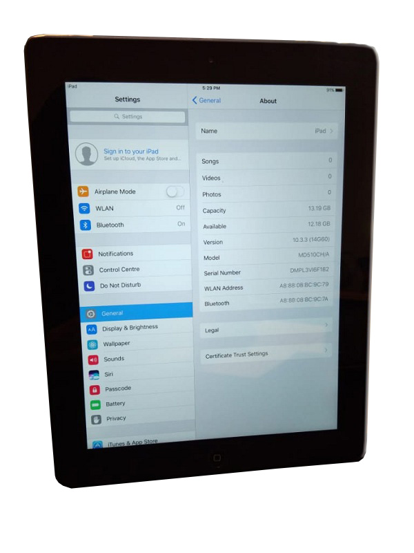 Ipad 4 (Retina) 16GB