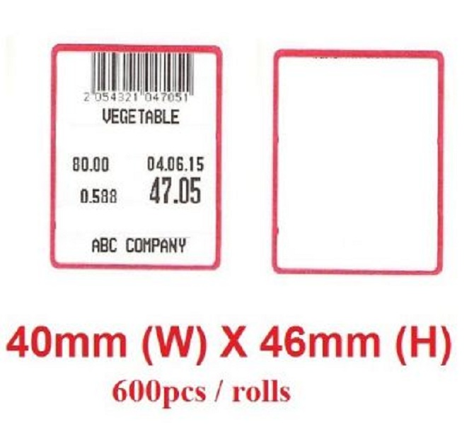weighing scale labels 40mm x 46mm - 100rolls