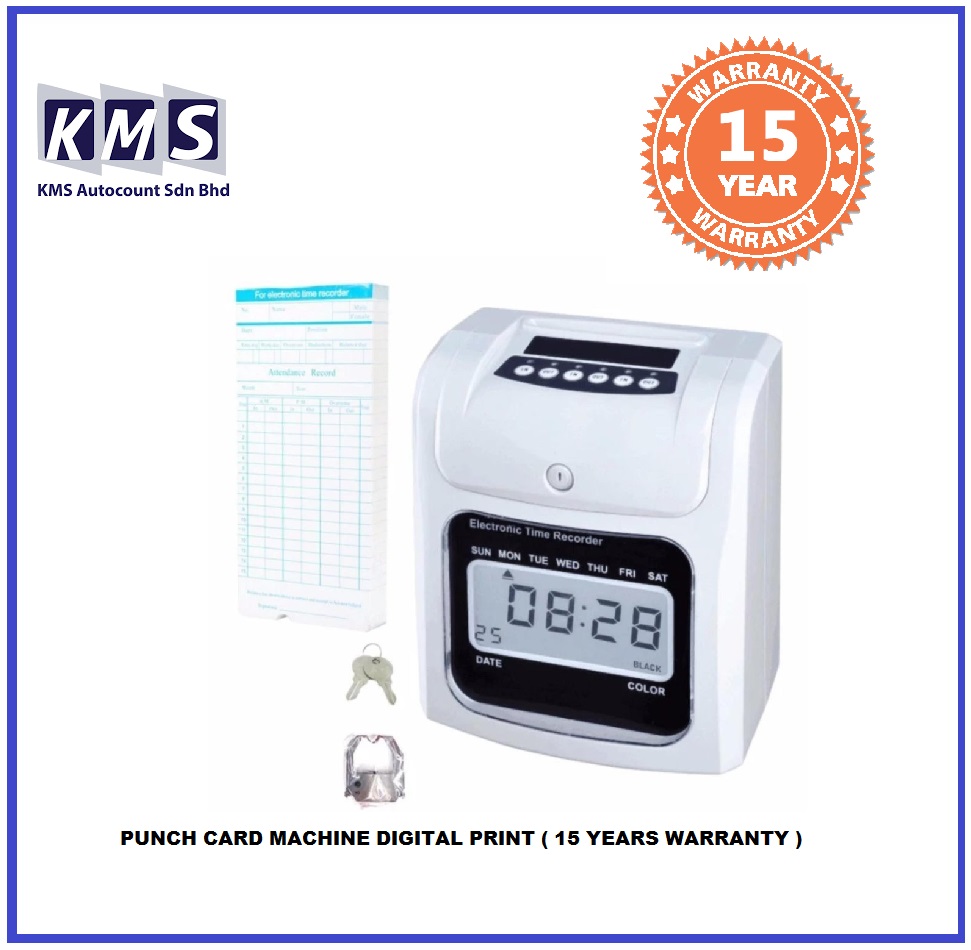 PUNCH CARD MACHINE DIGITAL PRINT ( 15 YEARS WARRANTY )