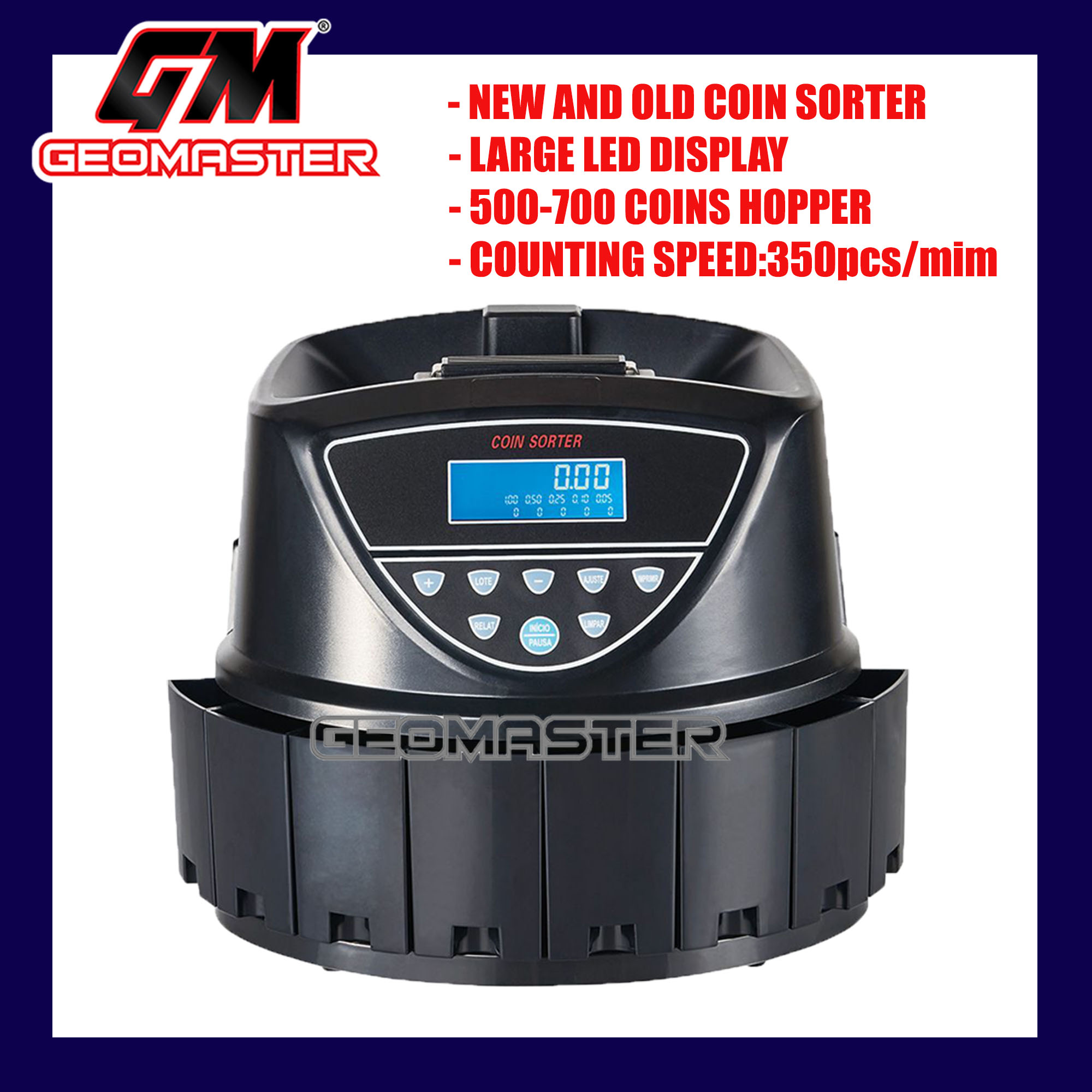 GEOMASTER C880 LCD COIN COUNTER -HEAVY DUTY -SPEEDY