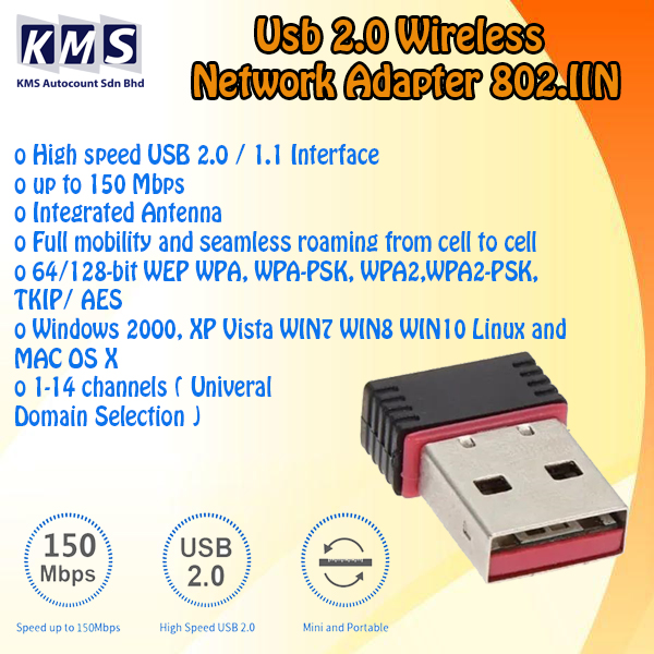 Usb 2.0 Wireless Network Adapter 802.IIN
