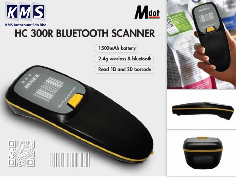 Ready Stock HENEX HC-300R Bluetooth Barcode Scanner