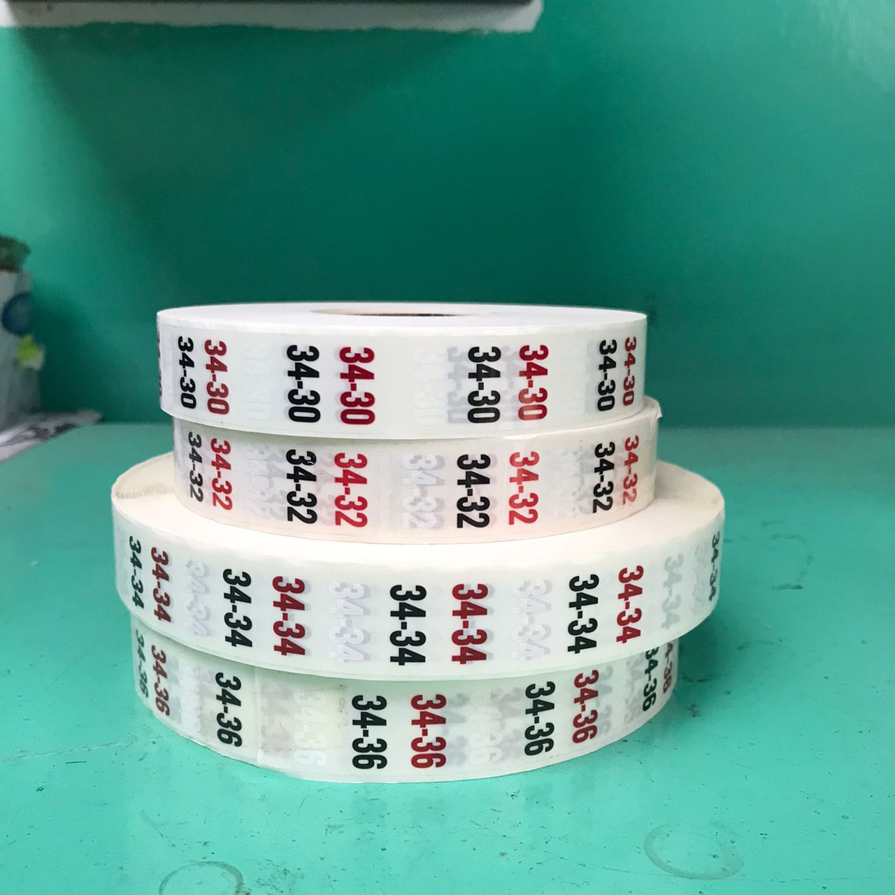 Sticker label Size Clothing(34/30-34-36)