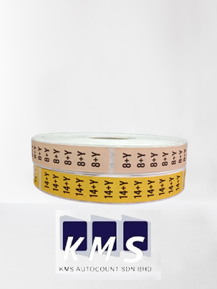 Size Label Sticker Clothing